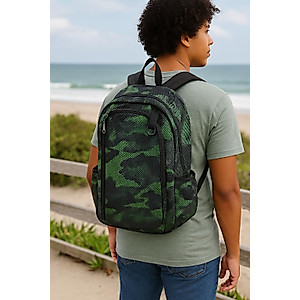 Eastsport Active Mesh Backpack with Padded Adjustable Straps, English Rose Pink/Rainbow Straps and Trim