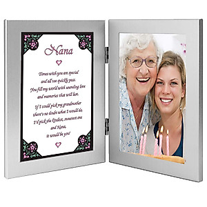 Poetry Gifts Nana Sweet Poem from Grandchild for Birthday or Mother's Day, Add 4x6 Inch Photo to Attached Frame
