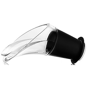 Vacu Vin Crystal Wine Server Set of 2 - Wine Aerator and Strainer, Pourer and Preserver - Perfect Fit for Every Wine Bottle - Convenient and Portable - Crafted with Excellence in the Netherlands