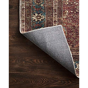 Loloi II Layla Collection LAY-01 Brick/Blue, Traditional 2'-3" x 3'-9" Accent Rug
