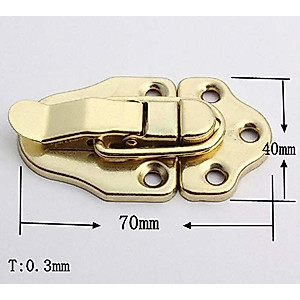 Lheng Metal Table Locks Dining Training Table Buckles Connectors Table Leaf Hardware Accessories Iron Gold Plating 6Pcs
