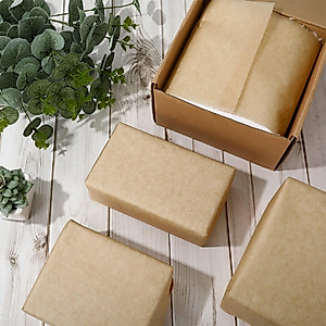 JarThenaAMCS 600 Sheets Kraft Tissue Paper Brown Gift Wrapping Paper Solid Color Decorative Art Craft Flowers Bouquet Packing Paper for DIY Crafts Wedding Birthday Party Home Decor, 14 x 20 Inch