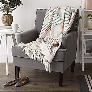 DII Multi Color Diamond Cut Throw, 50x60 with 2.5" Fringe