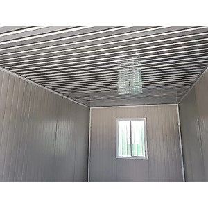 Generic Airconditioned Foldable Prefab Homes Prefabricated 20ft Office Fully Equipped Expandable Container Movable House with Bathroom +Kitchen with Sun Shade, Customized