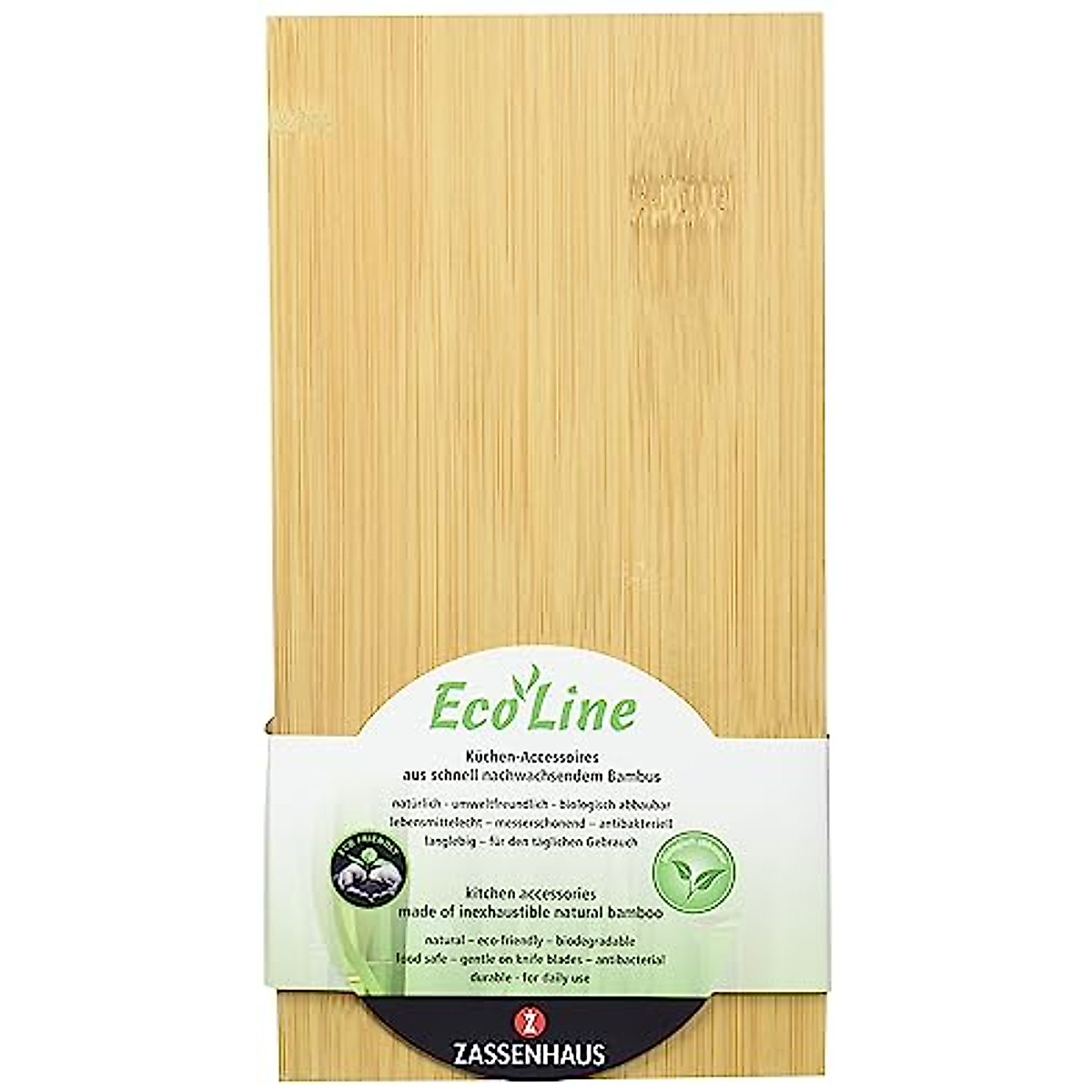 Zassenhaus Rectangular Knife Block Bamboo, Bamboo, 12 x 12 x 23 cm brown