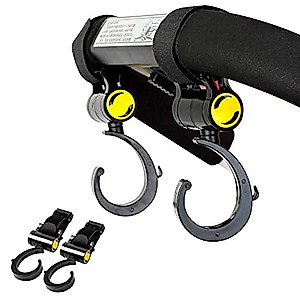 2Pcs Stroller Hook, Baby Stroller Hooks for Diaper Bags, Multi Purpose Hooks for Grocery Shopping Bags,Useful for Jogging, Walking, Great for Walker or Wheelchair Organizer.
