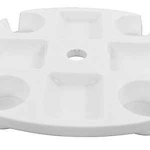 Umbrella Table Tray Round Cup Holder Drink Beach Umbrella Drink Tray Umbrella Tray White 4 Cup Liquor Desk Serving Tray Beverage Drinking Beverage Cocktail Poster Stand Desk Tray Circular Umbrella