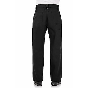 Chef Works Men's Essential Pro Chef Pants, Black, 38