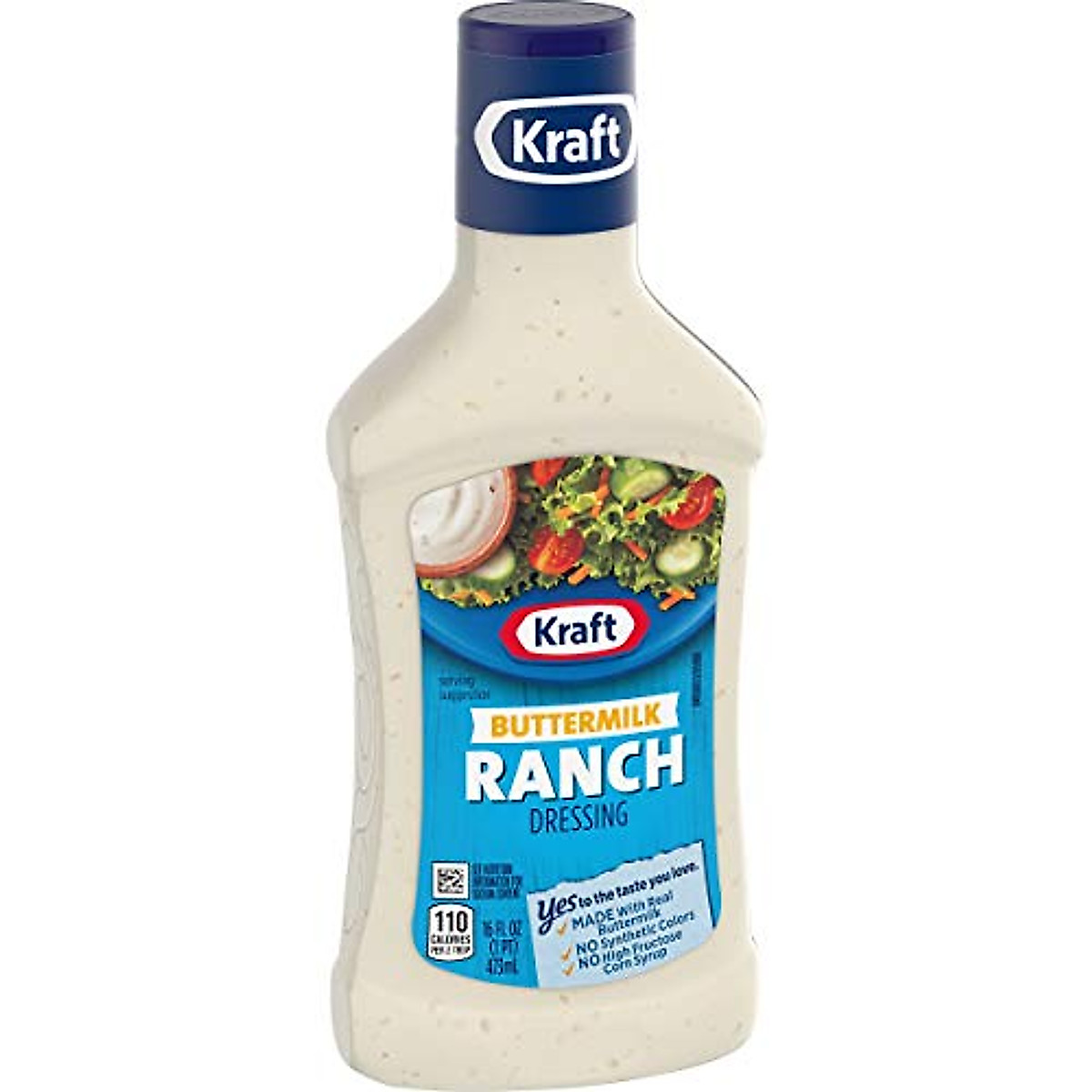 Kraft Buttermilk Ranch Salad Dressing (16 fl oz Bottles, Pack of 6)