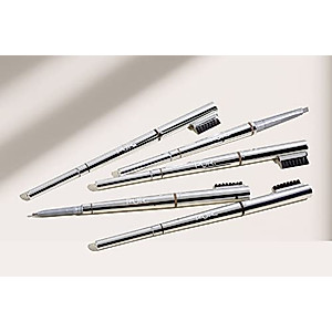 PÜR Beauty Arch Nemesis 4-in-1 Dual-Ended Brow Pencil, Self-Sharpening Component, Built-In Brow Grooming Comb, Conditions & Strengthens Brow Hair- Dark,1 Count (Pack of 1)