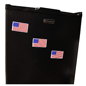 Small American Flag Patriotic Military Magnets Set Mini Rectangles in Classic Red, White, & Blue US Design (3 Pieces)