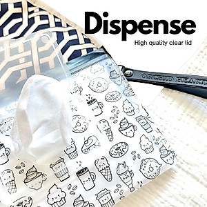 Orchid Hearts Baby Wipes Dispenser - Portable & Refillable Wet Wipe Pouch, Reusable Baby Wipes Holder & Baby Wipe Container, Baby Essential, Makeup Wipe Travel Case - Sweet Love, 2pcs