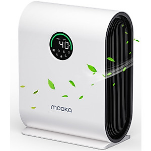 Air Purifiers for Home Large Room Up to 2500 ft² with PM 2.5 Display Air Quality Sensors, MOOKA H13 HEPA Air Purifier With Auto Mode for Pets Dust Odor Smoke, Timer, 15dB Sleep Mode for Bedroom, KJ217