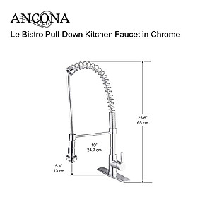 Ancona Le Bistro Pull-down Kitchen Faucet in Polished Chrome