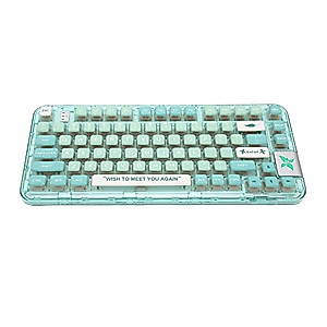 Dilwe Mechanical Keyboard,Wireless Keyboard, 80 Keys RGB Backlit Gaming Keyboard,Computer Keyboard,Triple Modes Gasket Structure,Gaming Keyboard for Study Work Games (Green)