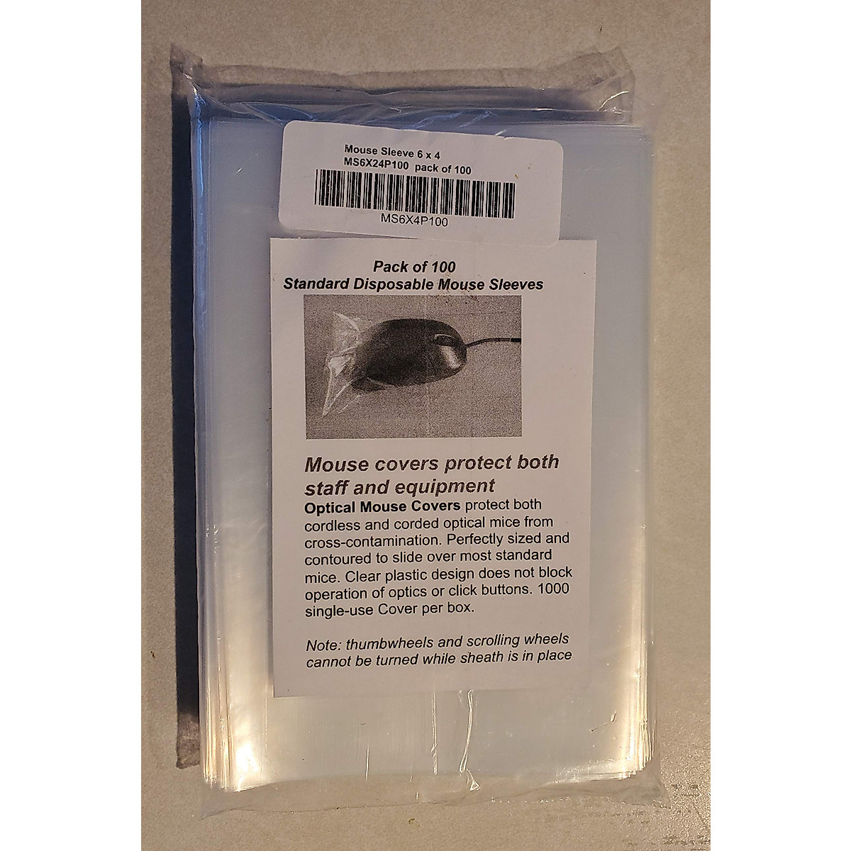 BSTRONG Disposable Optical Mouse Protective Cover Pack of 100