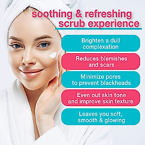 Microdermabrasion Facial Scrub and Face Exfoliator - Exfoliating Face Scrub Polish Cream with Dermatologist Grade Crystals for Anti-Aging, Dullness, Wrinkles, and Pores - Large 4 Ounce Size