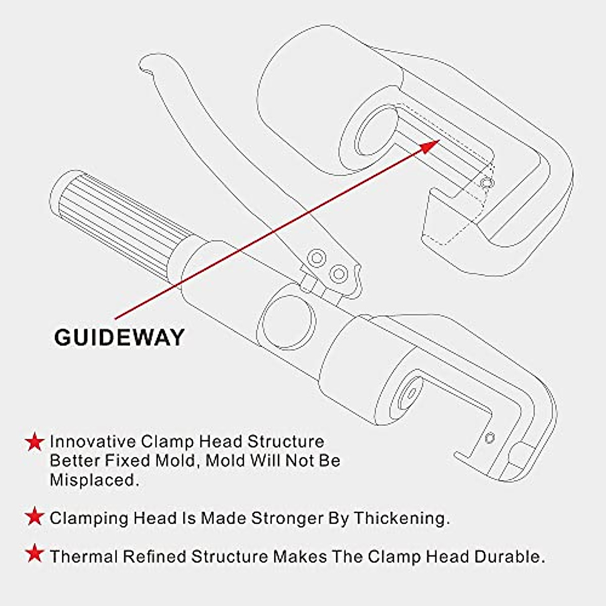 AMZCNC Hydraulic Wire Battery Cable Lug Terminal Crimper Crimping Tool 12 AWG to 00 (2/0) Electrical Terminal Wire Crimping Plier Kit,Marked with AWG