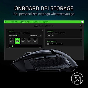 Razer Basilisk X Hyperspeed Razer 5G Advanced 16K DPI Optical Sensor Wireless Gaming Mouse with Up to 450 Hours of Battery Life, Mechanical Mouse Switches (Black)