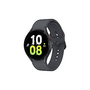SAMSUNG Galaxy Watch 5 44mm Bluetooth Smartwatch w/Body, Health, Fitness and Sleep Tracker, Improved Battery, Sapphire Crystal Glass, Enhanced GPS Tracking, US Version, Gray (Renewed)