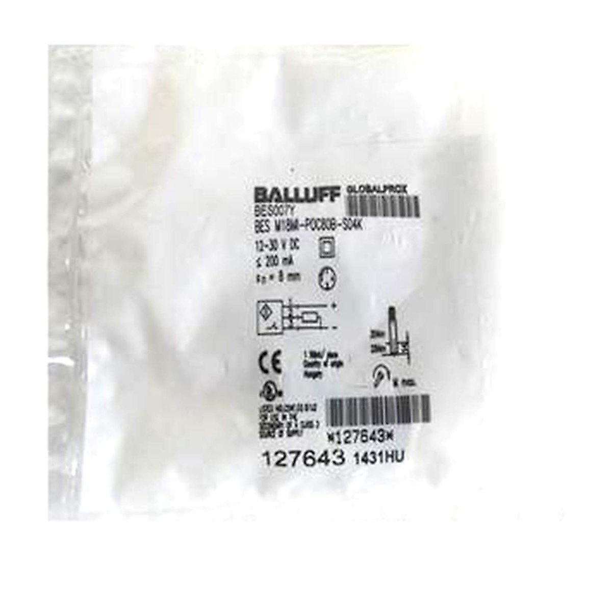 Carus Tool BALLUFF BES M18MI-POC80B-S04K（BES007Y）Inductive Standard Sensors PNP New