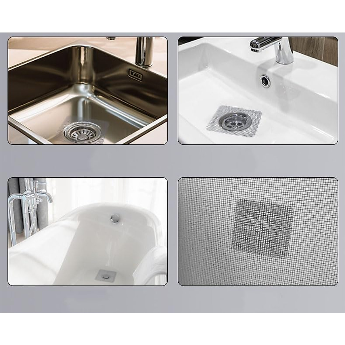 Disposable Floor Drain Filter Stickers,2024 4 Inch Shower Drain Cover Hair Catcher Shower Drain Mesh Stickers for Bathroom Laundry Bathtub Kitchen (20)