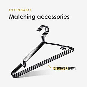 pamo freestanding clothes rail in industrial loft design - LAS III - wardrobe for walk-in closet wall I bedroom clothes rack made of black sturdy tubes