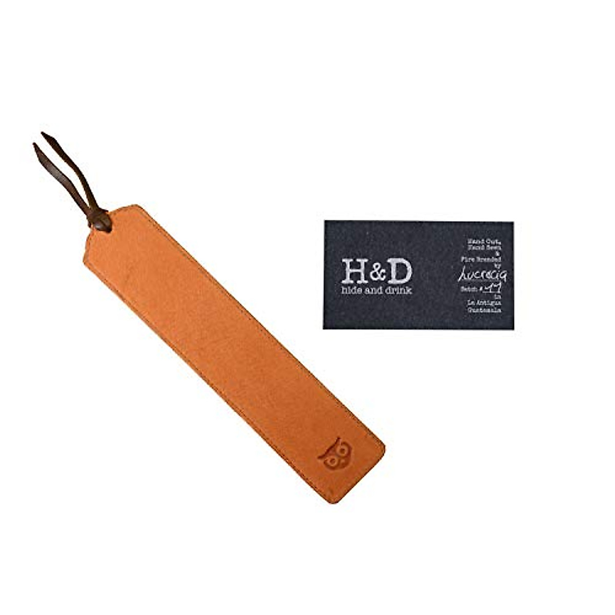 Hide & Drink, Deluxe Leather Bookmark, (7.5 in.) Long (2 Pack), Classic Bookmark, Stitched Bookmark, Handmade Includes 101 Year Warranty :: Bourbon Brown