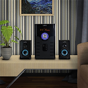 beFree Sound 5.1 Channel Bluetooth Surround Sound Speaker System in Blue