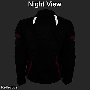 Vance Advance Womens All Weather Season CE Armor Mesh Motorcycle Biker Riding Jacket (4XL, Pink)