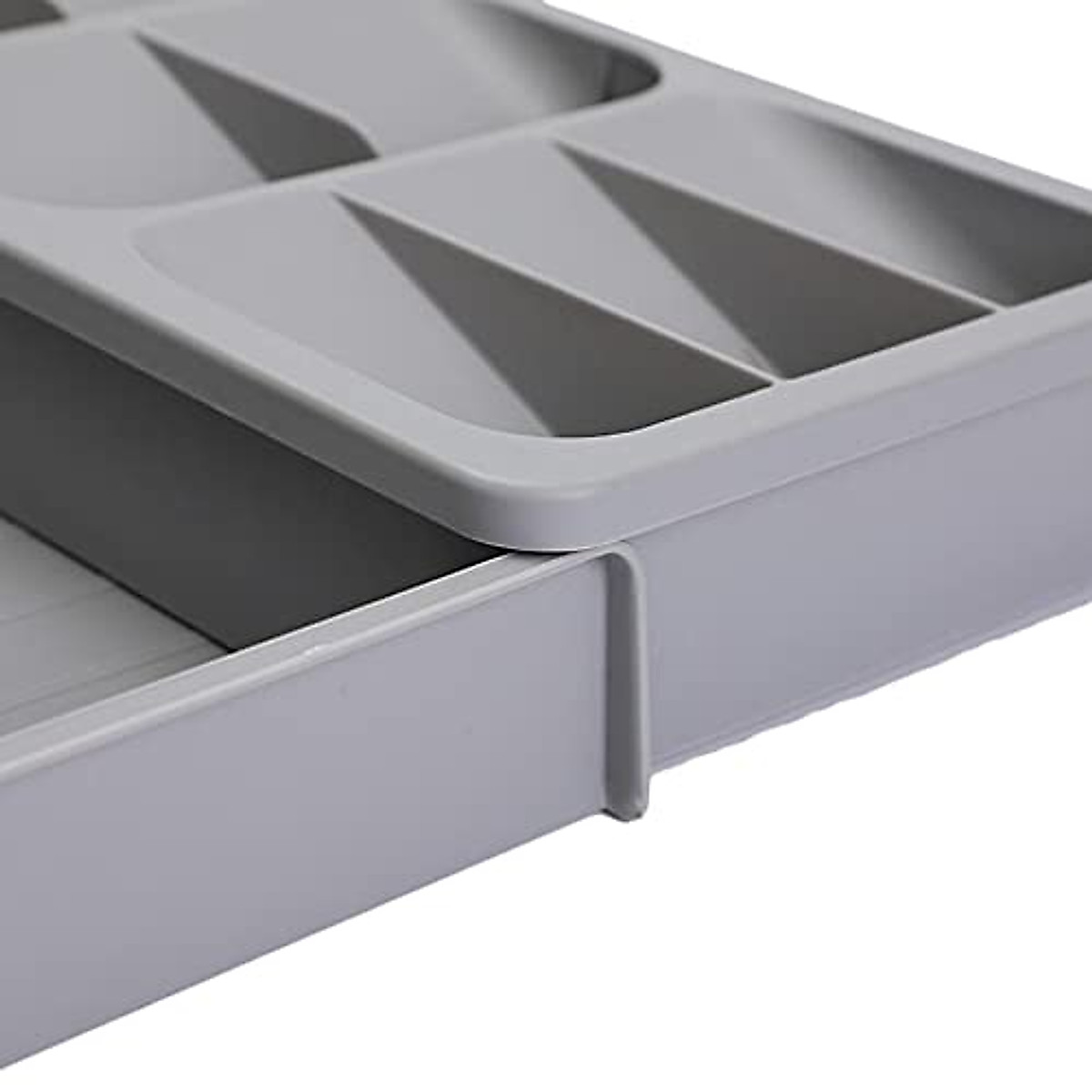 JMSWENJUAN Kitchen Drawer Organizer Tray - Expandable Cutlery Organizer for Flatware Silverware Gadgets