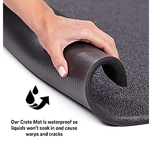 MidWest Homes for Pets MAT42 Cushioned Dog Crate Mat, Large, Black