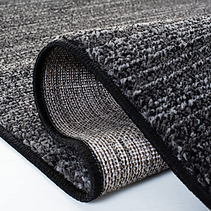 SAFAVIEH Adirondack Collection Area Rug - 9' x 12', Black & Grey, Modern Design, Non-Shedding & Easy Care, Ideal for High Traffic Areas in Living Room, Bedroom (ADR183F)