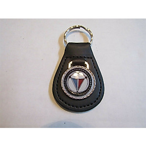 VALIANT LOGO EMBLEM LEATHER KEYCHAIN - BLACK