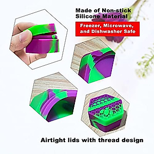 Gentcy 26ml 1pcs Purple Hexagon Silicone Container Jar New Honeybee Silicone Jar Box