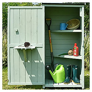Outdoor Storage Cabinet Garden Tool Shed with Shelves & Lockable Doors for Patio, Garden, Backyard, Lawn (Color : A, Size : 70x52x142cm)