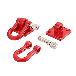 Tow Hook Trailer Chain for 1:10 RC Car Crawler, Tow Hook Steel Tow Rope,U Shaped Rescue Tow Hook for Traxxas Trx4 Axial Scx10 Wraith D90 Tamiya