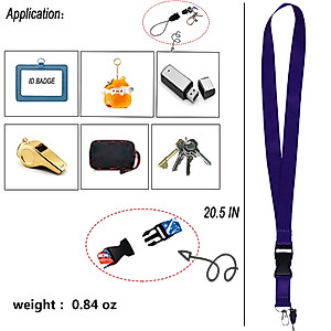 juanooo Cool Blue Key Lanyard for Men Women Teachers Staff Detachable Badge Keychian Lanyard for ID Badges Flat Neck Lanyard