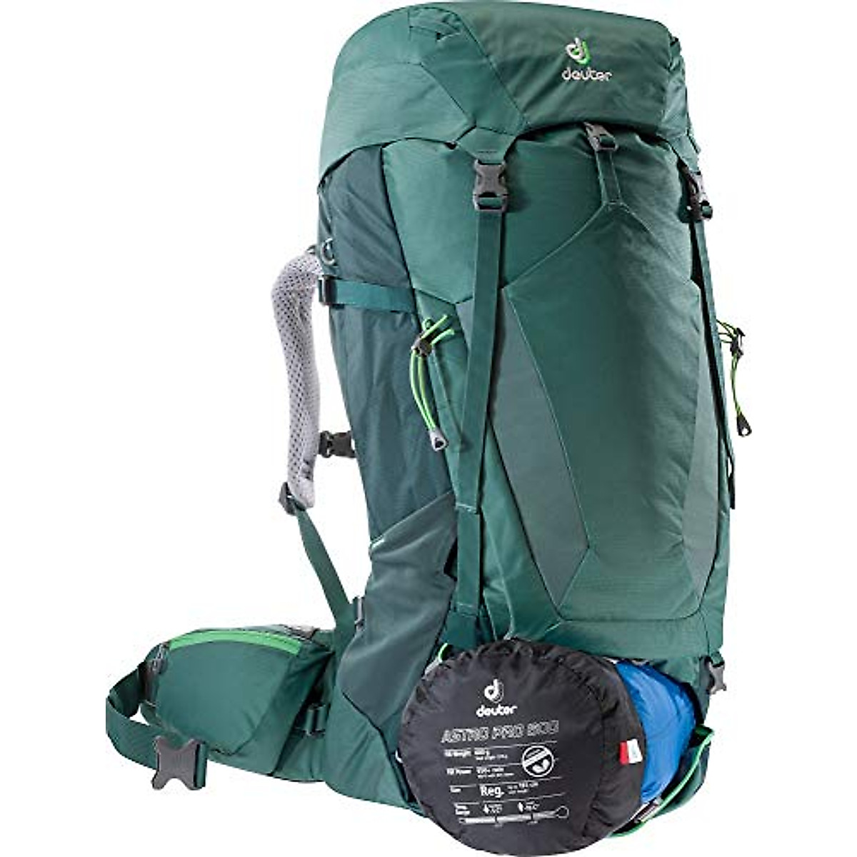 Deuter Futura Vario 45 + 10 SL Women’s Hiking Backpack, Seagreen-Forest, Standard