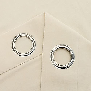 AMPHIWELL Ivory Velvet Curtains 102 Inches Long Room Darkening Curtains for Living Room Thermal Insulated Curtains Grommet Window Curtains for Bedroom Curtains 2 Panel Sets 52" W x 102" L