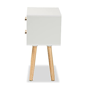 Baxton Studio Giles Nightstands, Oak Brown/Multi-Colored