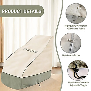 Kollecktiv Massage Chair Cover, Waterproof Dustproof Protector Cover for Full Body Massage Chair Recliner, Cover with Drawstring, Zero Gravity Recliner Massage Chair Protector Cover
