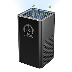 Druiap Air Purifiers for Home Large Room Up to 206~1084 Ft², H13 True HEPA Filter Air Cleaner Filterable 99.97% Bad Air/Smoke/Pet Dander/Odor/for Bedroom, Office, Dorm, Apartment, Kitchen (BlackKJ150)