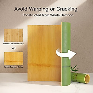 Pipishell Bamboo Cutting Board Set of 3 - Wood Cutting Board for Kitchen Chopping - for Meat, Cheese, and Vegetables - Butcher Block Serving Tray, PIBCB01