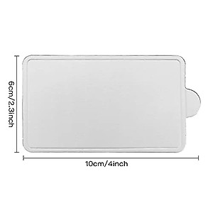 200 Pcs Mini Cake Boards, Silver Mousse Cake Boards Mini Cake Bases Cake Paper Board Plates Cupcake Dessert Displays Tray Cardboard Dessert Board Pastry Base - Grease Proof (Rectangular Cake Boards)