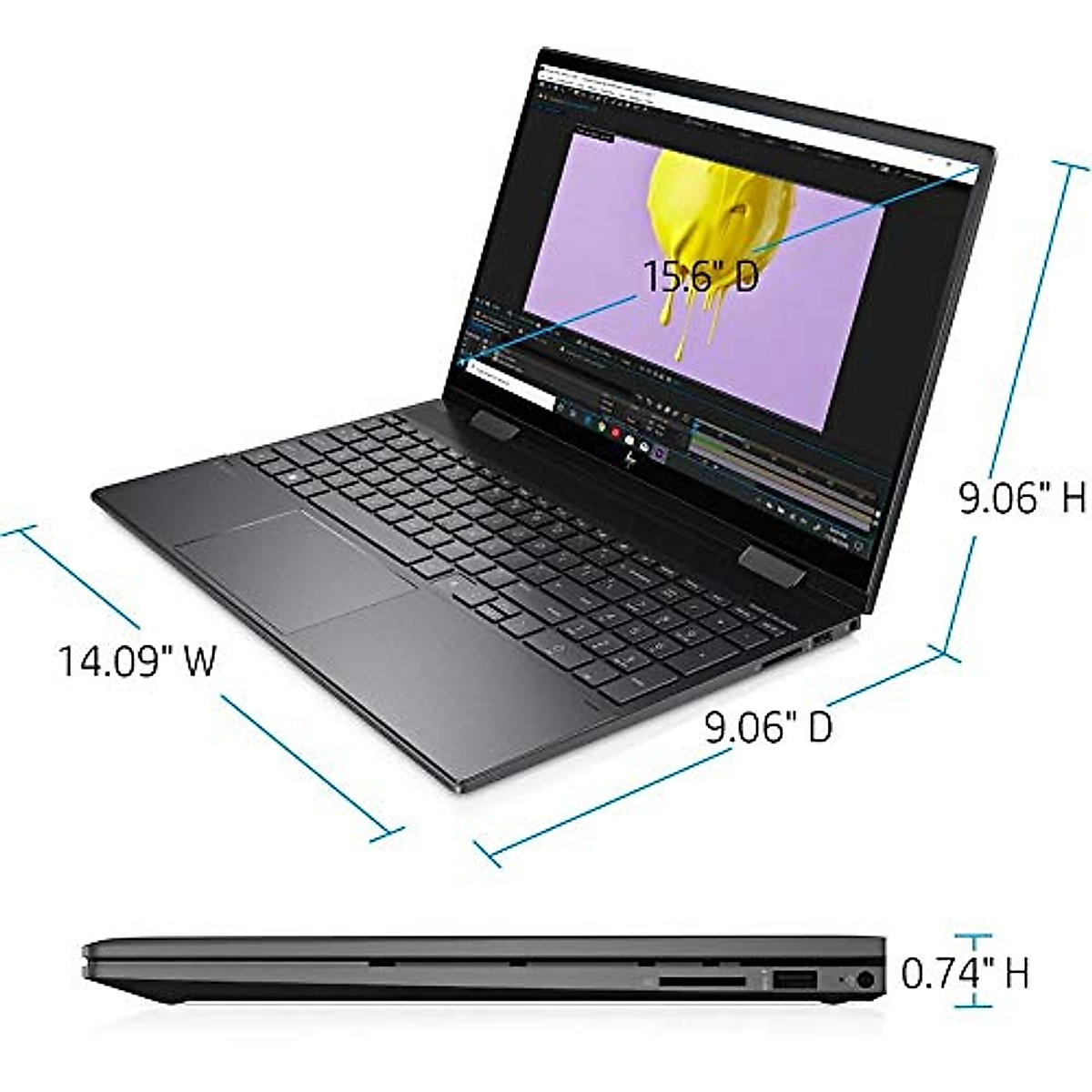 HP 2020 Envy X360 2-in-1 15.6" FHD IPS Touchscreen Premium Laptop PC | AMD 4th Gen Ryzen 5 Six-Core 4500U | 16GB RAM | 512GB PCIe SSD | Backlit Keyboard | Fingerprint Reader | WiFi 6 | Windows 10