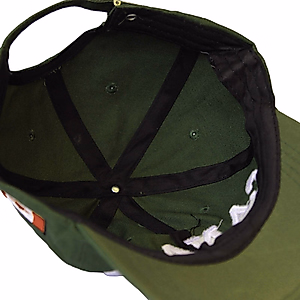 WITHMOONS Cotton Baseball Cap Canada Maple Leaf Flag Embroidery Dad Hat Adult Unisex LX1382 (Green)