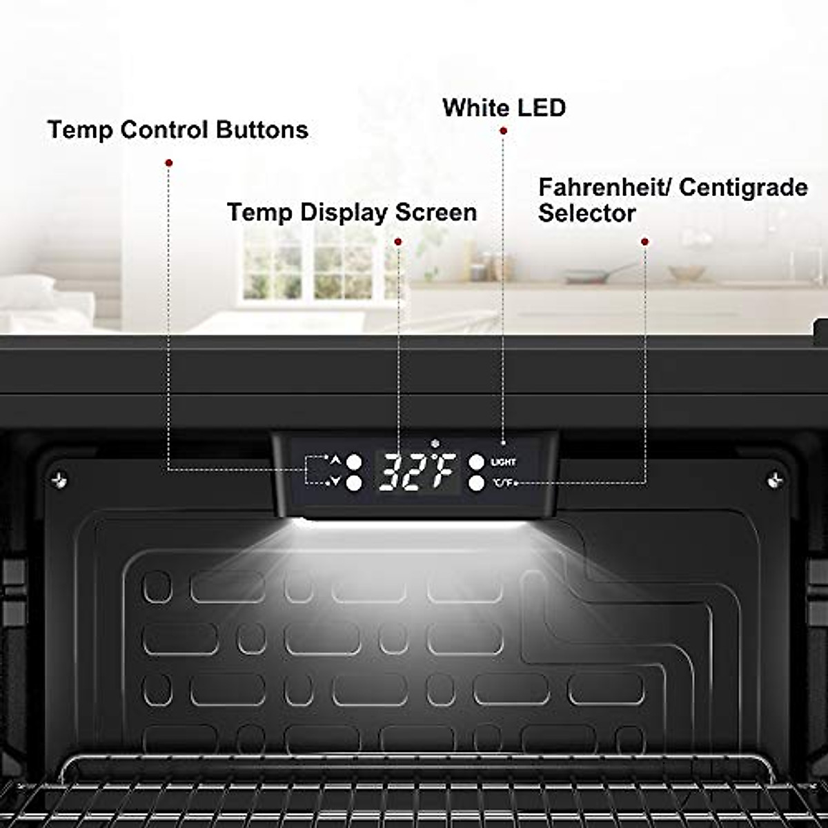 Galanz Beverage Refrigerator Cooler - 130 Can Mini Fridge with Reversible Glass Door & Adjustable Shelves for Soda Beer or Wine - Small Refrigerator for home office or Bar Stainless steel GLB36MS2F07