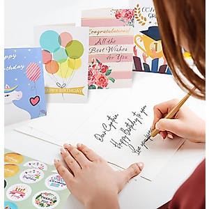 Spvloai 70 Unique Birthday Cards Bulk, All Occasion Greeting Cards Assortment Box with Blank Envelopes and Stickers, Happy Birthday Cards for Women, Men, Family, Friends, 4 x 6 Inches, Funny Birthday