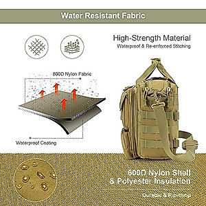 Stypos Tactical Messenger Bag, 17.3 Inch Tactical Briefcase for Man Military Laptop Bag Messenger Shoulder Bag (Black)